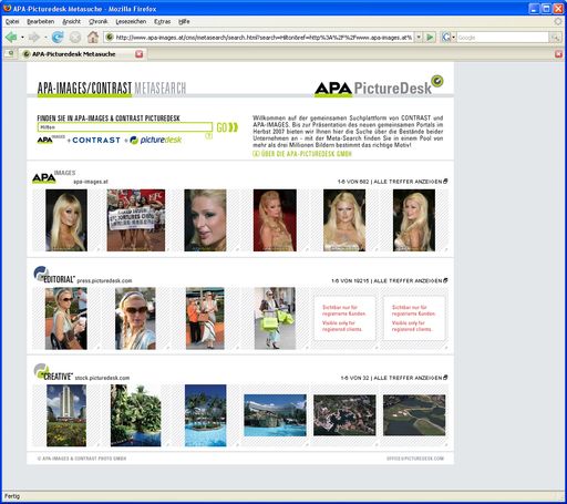 Contrast und APA-IMAGES launchen MetaSearch