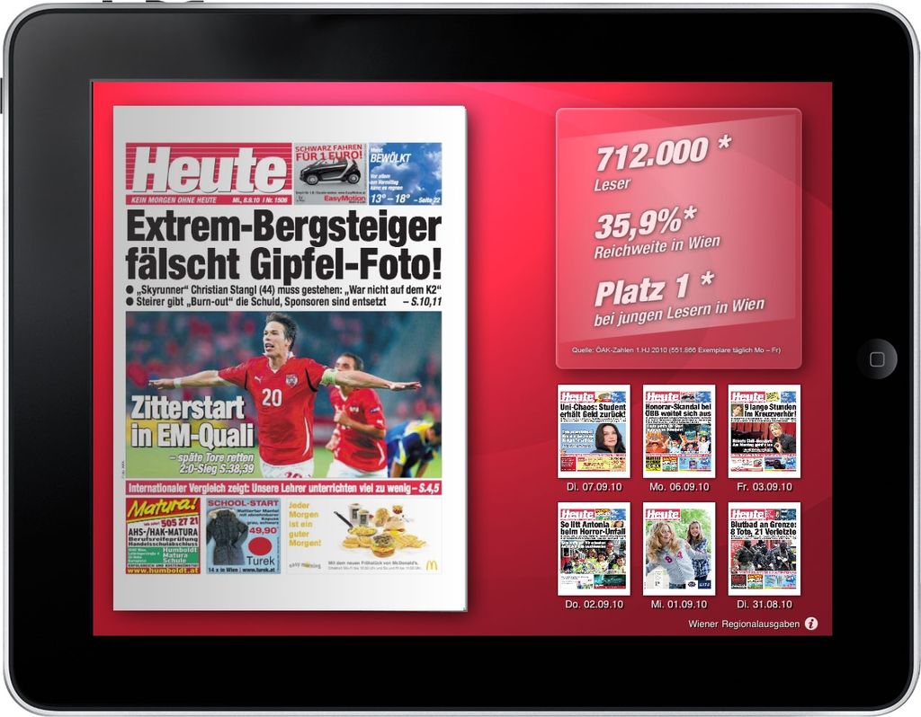 HEUTE jetzt auch als iPad-App! - BILD