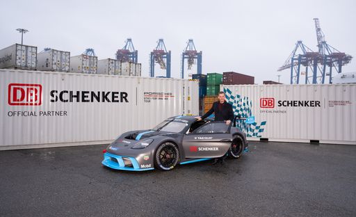 DB Schenker unterstützt Porsche GT4 e-Performance Tour mit grüner Logistik