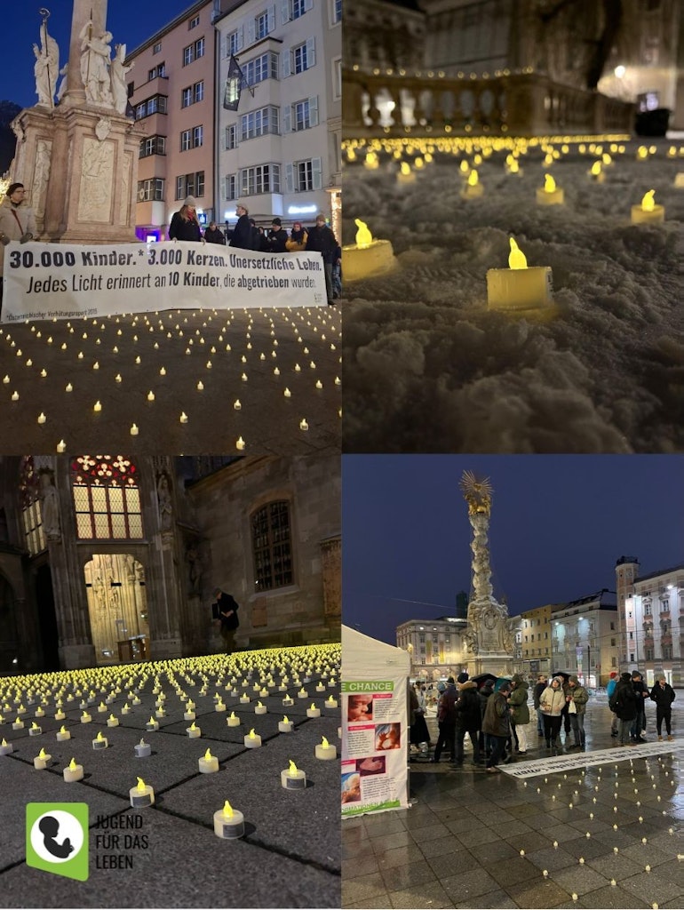 Lichtermeer-Mahnwache für Österreichs abgetriebene Kinder: Jugend für ...